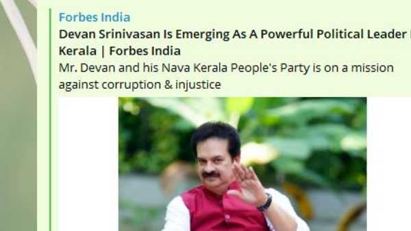 Actor Devan's interview in Forbes Magazine's brand connect segment ...