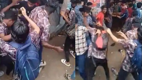 school students fight after onam celebration at attingal bus stand ...