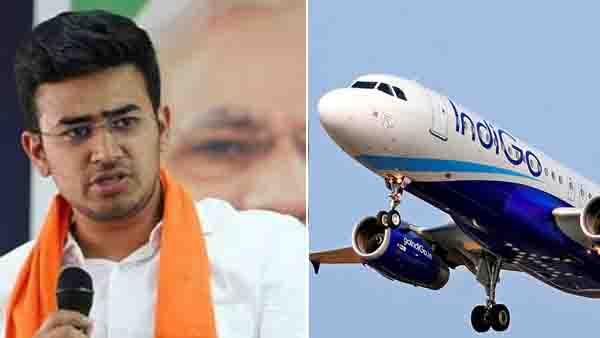 reports says that BJP MP Tejasvi Surya opens emergency exit on IndiGo flight - Malayalam Oneindia