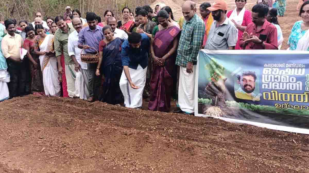 M Vijin MLA inaugurated the implementation of the medicine village ...