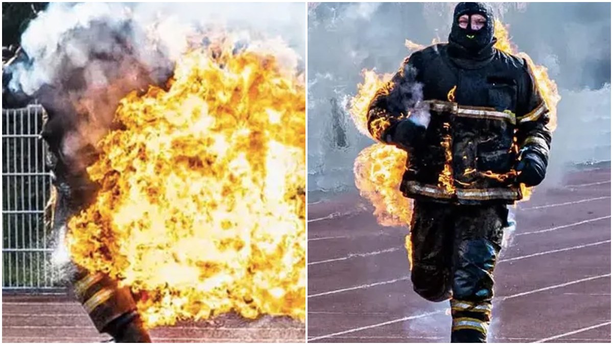 A Man Sets Guinness World Record By Running With His Whole Body On Fire ...