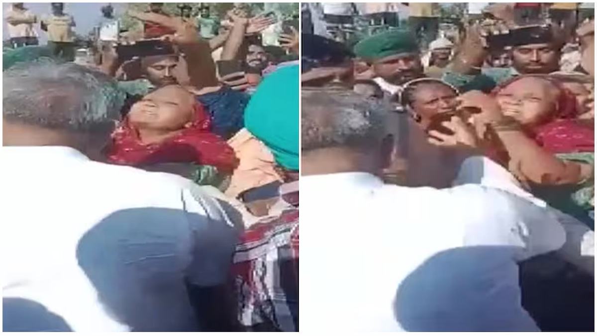 A Video Of Haryana Woman Slapping JJP MLA During His Visit To Flood ...