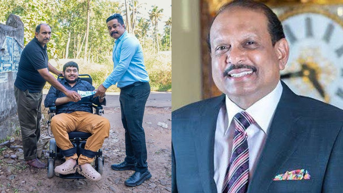 Lulu Group Chairman Yousaf ali kept his word; A wheel chair was given ...