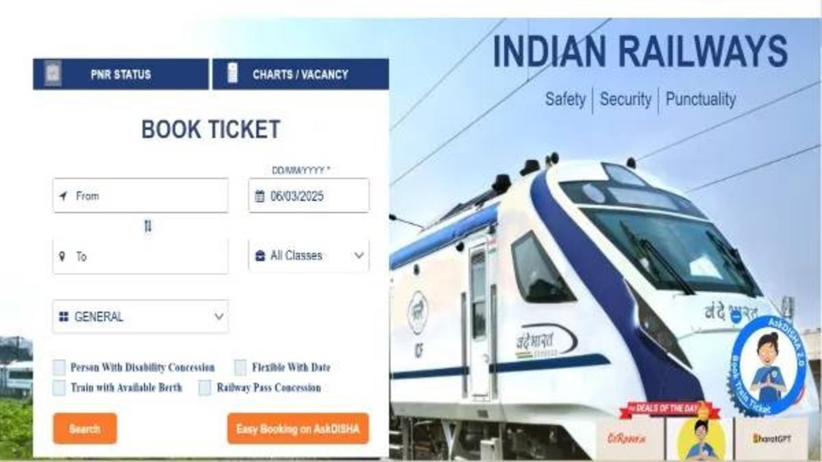 irctc railway ticket booking now through ai askdisha know step by step ...