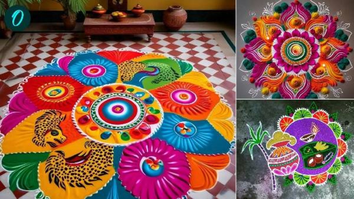 Holi 2025 Rangoli Design Decoration Importance simple easy and latest ...