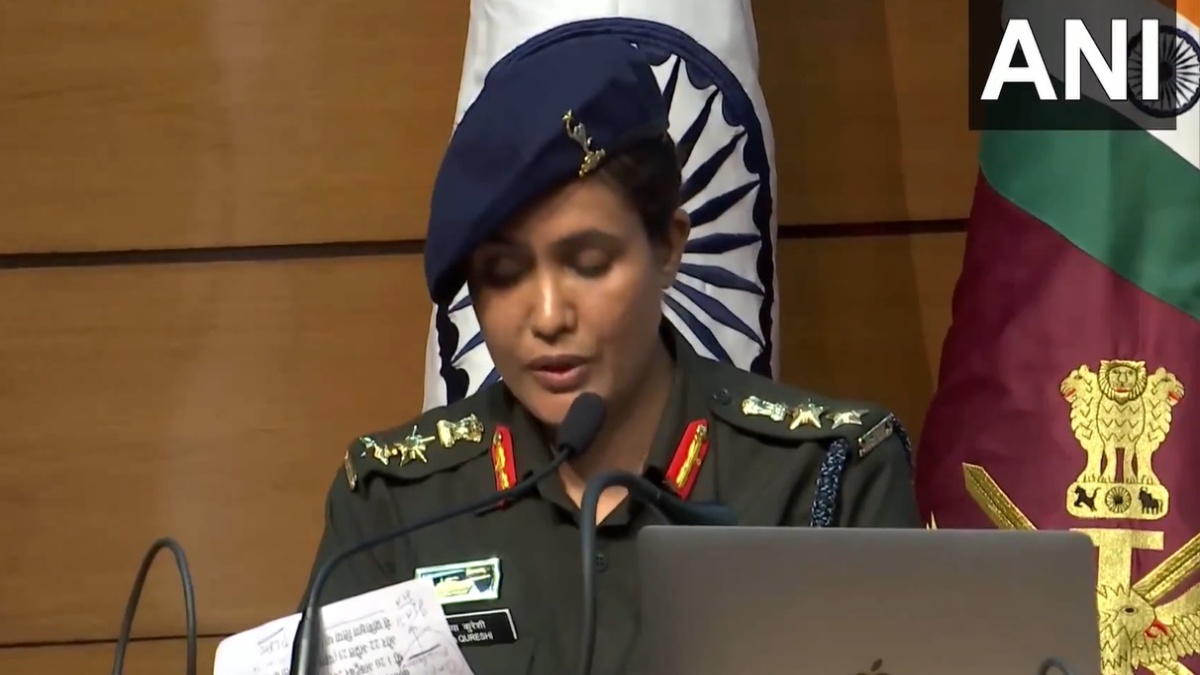 indian army press conference today on operation sindoor col sophia ...