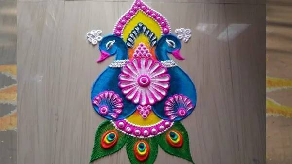 Makar sankranti 2026 best rangoli designs kite sun peacock themes ...