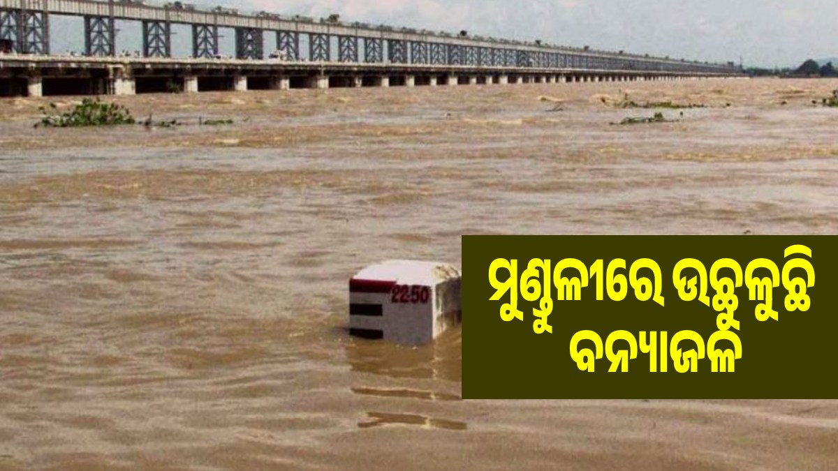 Mahanadi flood : ମଣ୍ଡୁଳିରେ ପିକ୍ ପ୍ଲୋ, ଉଛୁଳୁଛି ବନ୍ୟା ଜଳ, ବୈତରଣୀରେ ଖସୁଛି ...