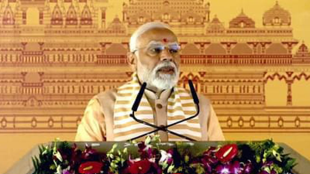 କଳିକ ଧାମ ମନ୍ଦିରର ଭିତ୍ତି ପ୍ରସ୍ତର ସ୍ଥାପନ କଲେ ମୋଦି, କହିଲେ ସନାତନ ଧର୍ମ ତାହାର ...