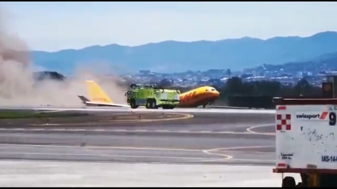 Cargo plane splits into two Part as it makes emergency landing - Oneindia