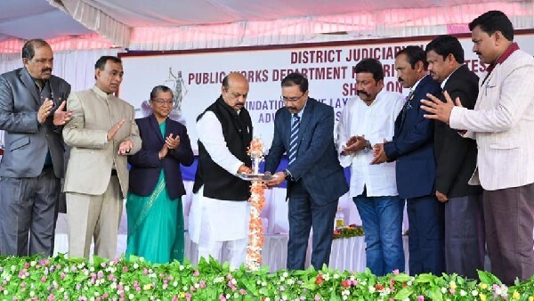 Foundation stone Laid For Bar Association building in Haveri - Oneindia