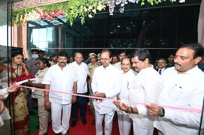 Telangana CM Kcr Inaugurates Telangana Police Integrated Command ...