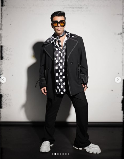 Check Out Karan Johar Latest retro Style Look - Oneindia
