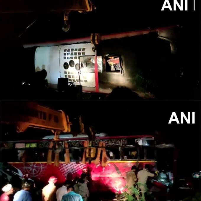 A Tourist Bus Crashed Into KSRTC bus In Vadakkenchery, Palakkad ...