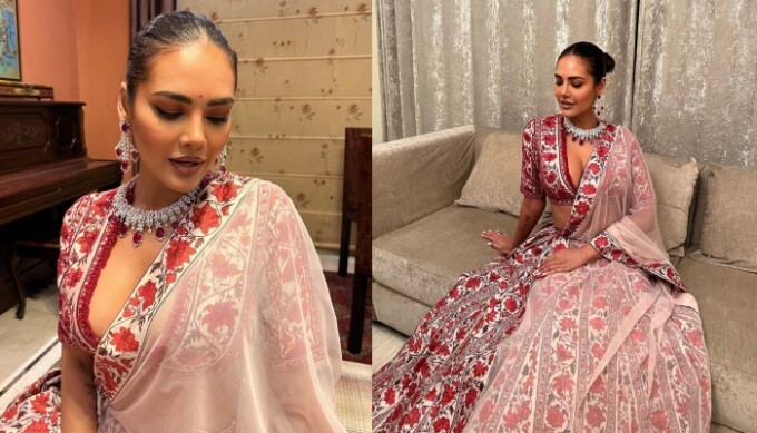 Bollywood Actress Esha Gupta Looks Stunning In This Latest Ethnic Wear ...