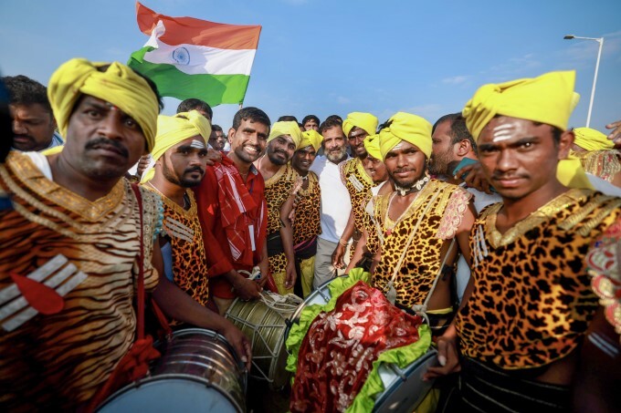 Congress Leaders During Bharat Jodo Yatra, in Narayanpet district ...