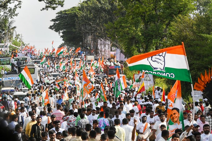 Congress Leaders During Bharat Jodo Yatra, In Tumakuru - Oneindia