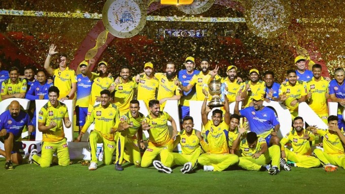 IPL 2023 Chennai Super Kings team celebration after winning trophy here ...