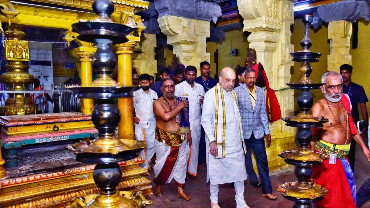 ತಮಿಳುನಾಡಿನ ರಾಮೇಶ್ವರಂ ದೇವಸ್ಥಾನದಲ್ಲಿ ಪೂಜೆ ಸಲ್ಲಿಸಿದ ಗೃಹ ಸಚಿವ ಅಮಿತ್‌ ಶಾ | Home Minister Amit Shah ...