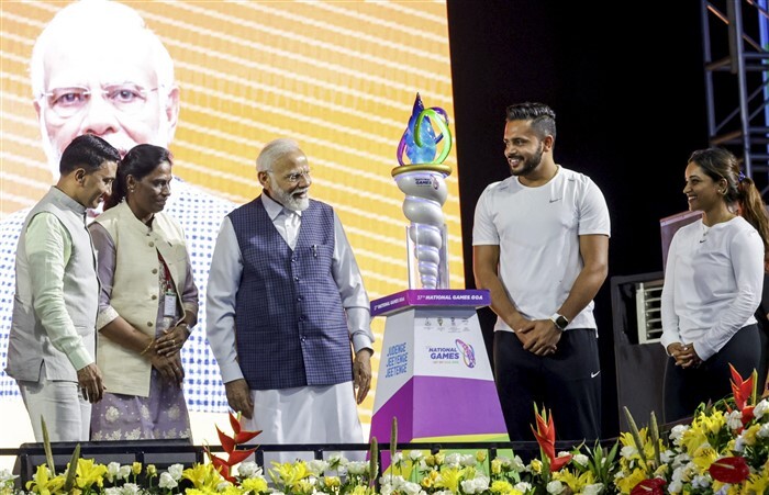 In Pics : PM Narendra Modi Opening Ceremony Of The 37th National Games ...