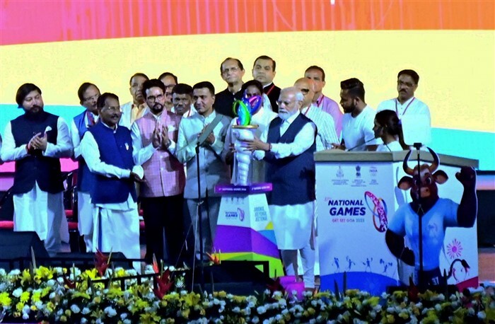 In Pics : PM Narendra Modi Opening Ceremony Of The 37th National Games ...