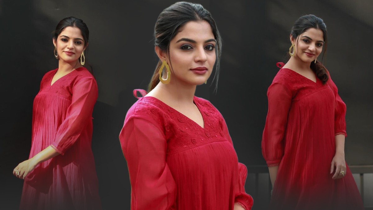 Nikhila Vimal: റെഡിൽ കലക്കൻ ലുക്കുമായി നിഖില വിമൽ... ക്രിസ്തുമസ് വരവേ ...