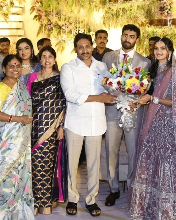 In Pics: Andhra Pradesh CM YS Jagan at YS Sharmila’s Son’s Engagement - Oneindia