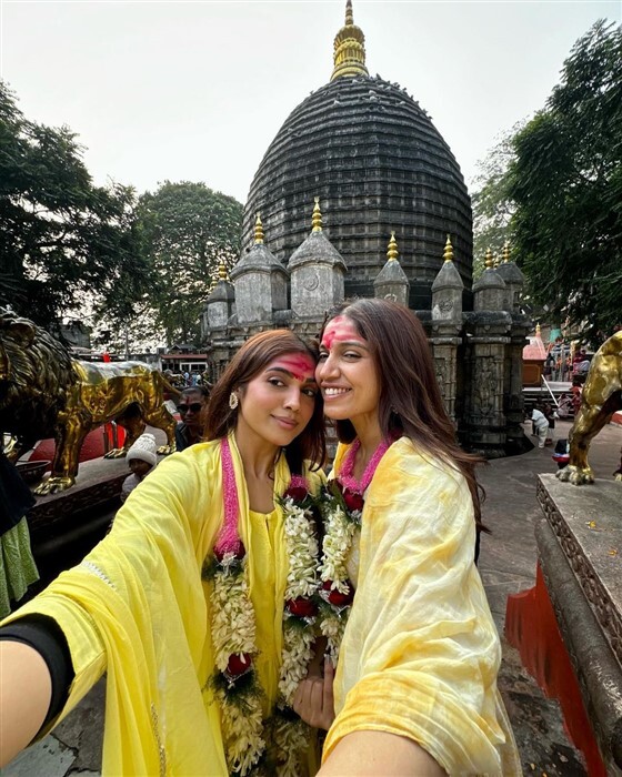 In Pics: Bhumi Pednekar’s Spiritual Journey To Kamakhya Devi Temple With Sister Samiksha - Oneindia