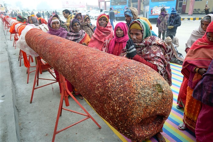 In Pics: Giant 108-Foot Incense Stick Lit Ahead of Ram Temple ...