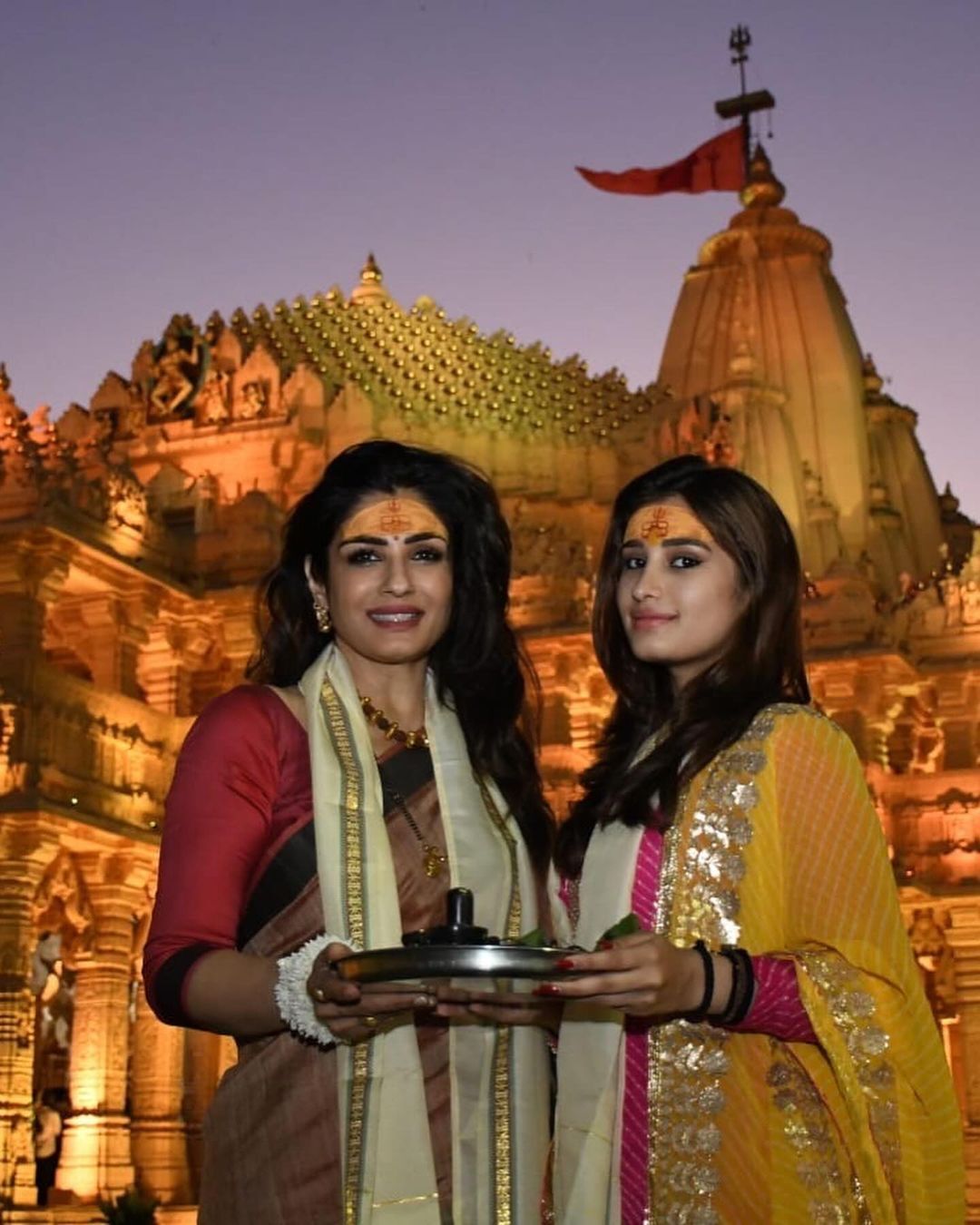 In Pics: Raveena Tandon & Rasha Thadani’s Spiritual Visit to Somnath ...