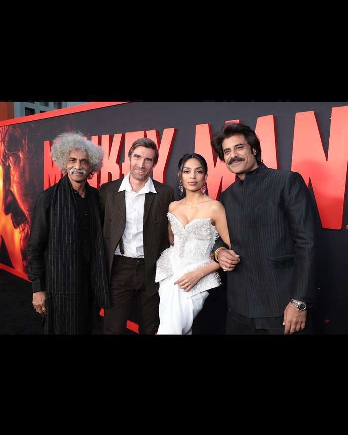 Sobhita Dhulipala Dazzles At Monkey Man Premiere, Poses With Dev Patel & Others - Oneindia