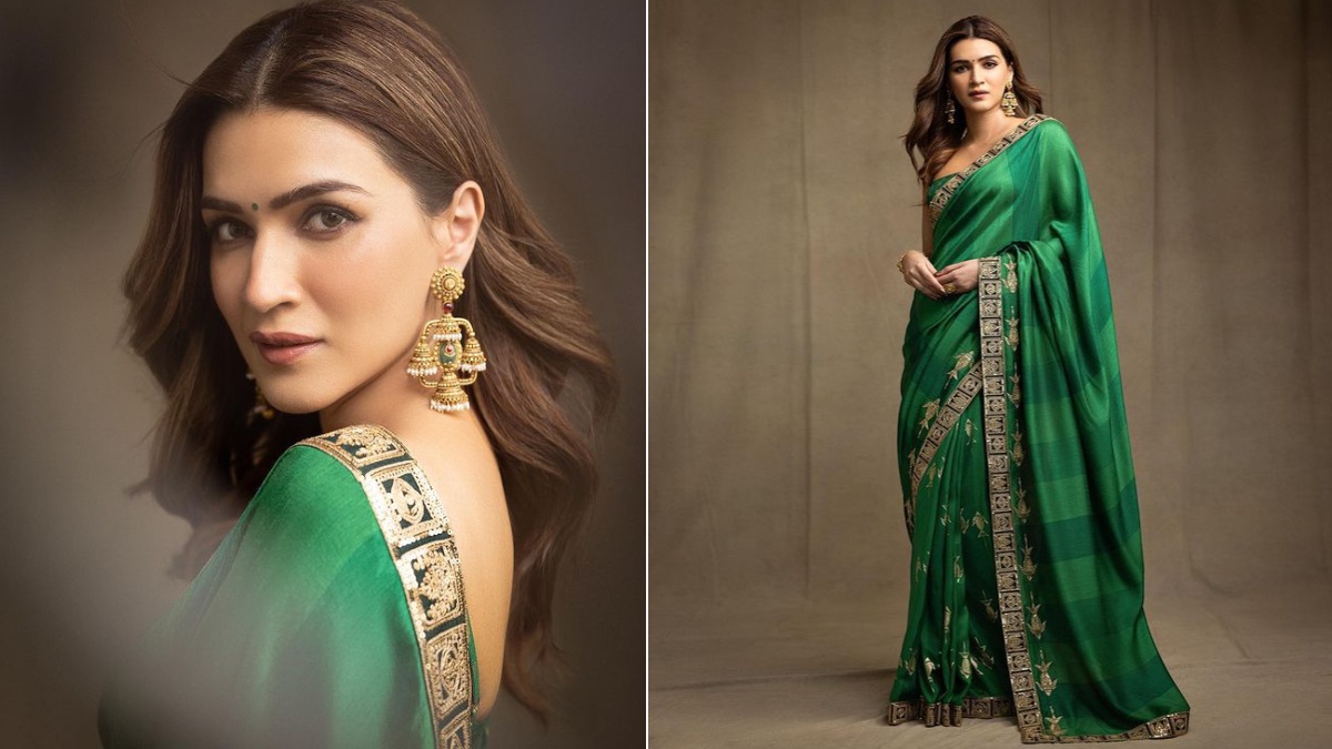 सिंपल सी साड़ी पहने कृति सेनन ने देसी लुक में ढाया कहर, खूबसूरत अदाओं ...