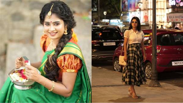 மாடர்ன் அவுட்பிட்டில் க்யூட்ட்டாக இருக்கும் பிக் பாஸ் பிரபலம் ...