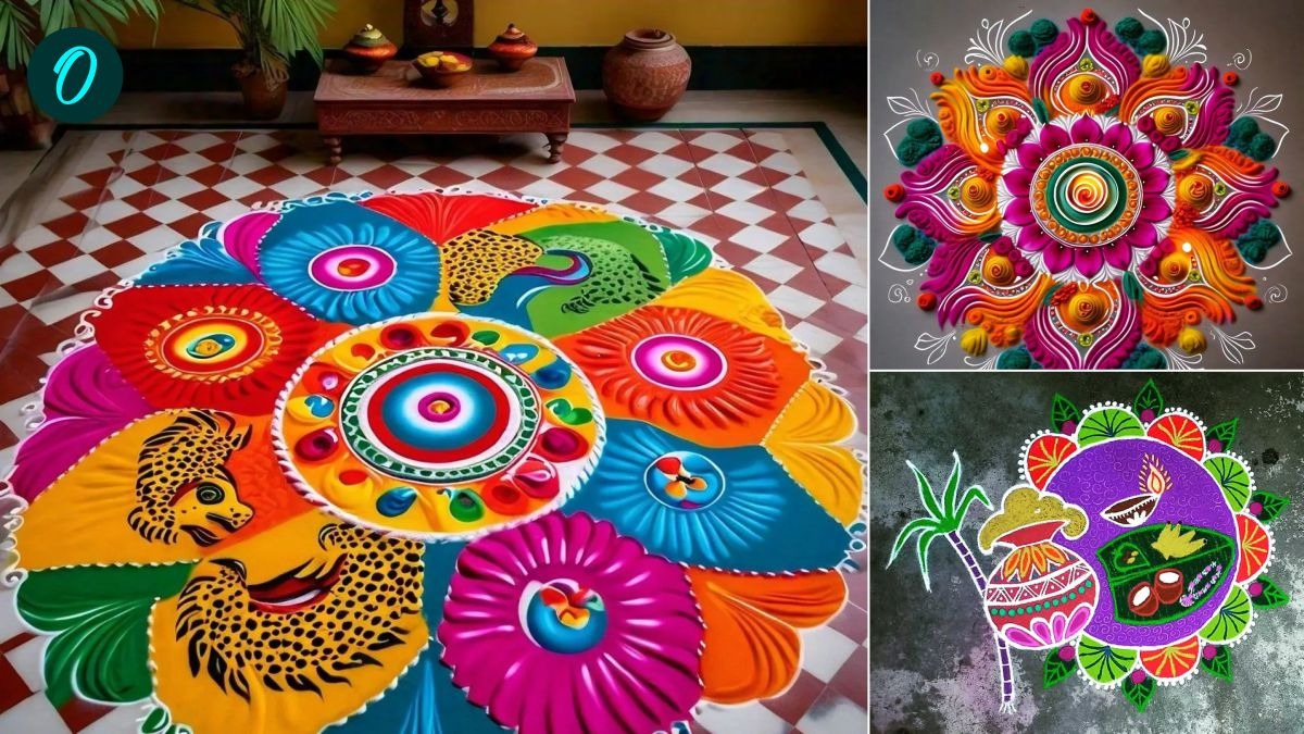 Pongal Rangoli Designs: पोंगल में इन खूबसूरत रंगोली से सजाएं घर का आंगन ...