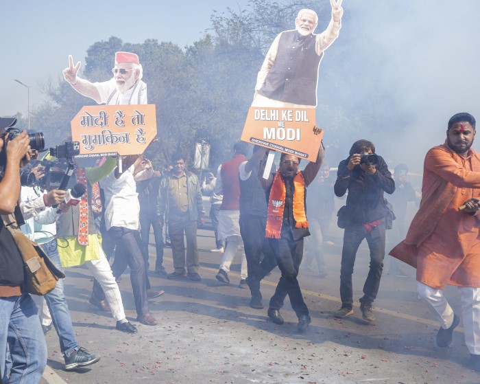 Celebration Across India As BJP Wins Delhi Assembly Election 2025 - Oneindia