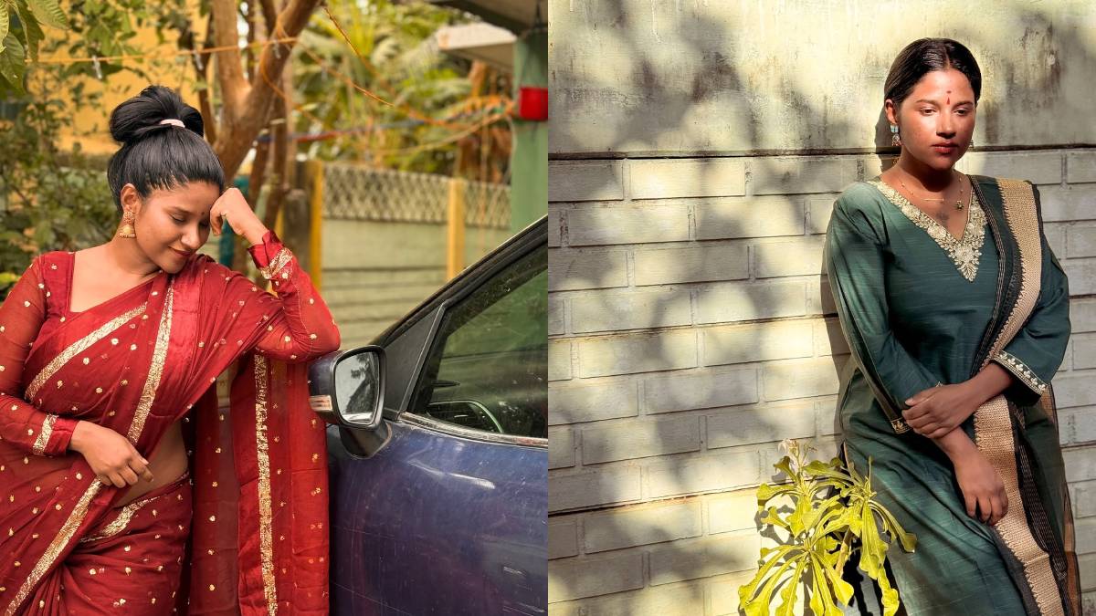 ரெட் புடவையில் சிம்பிள் லுக்.. நடிகை கேப்ரியல்லாவின் லேட்டஸ்ட் க்ளிக்ஸ் ...