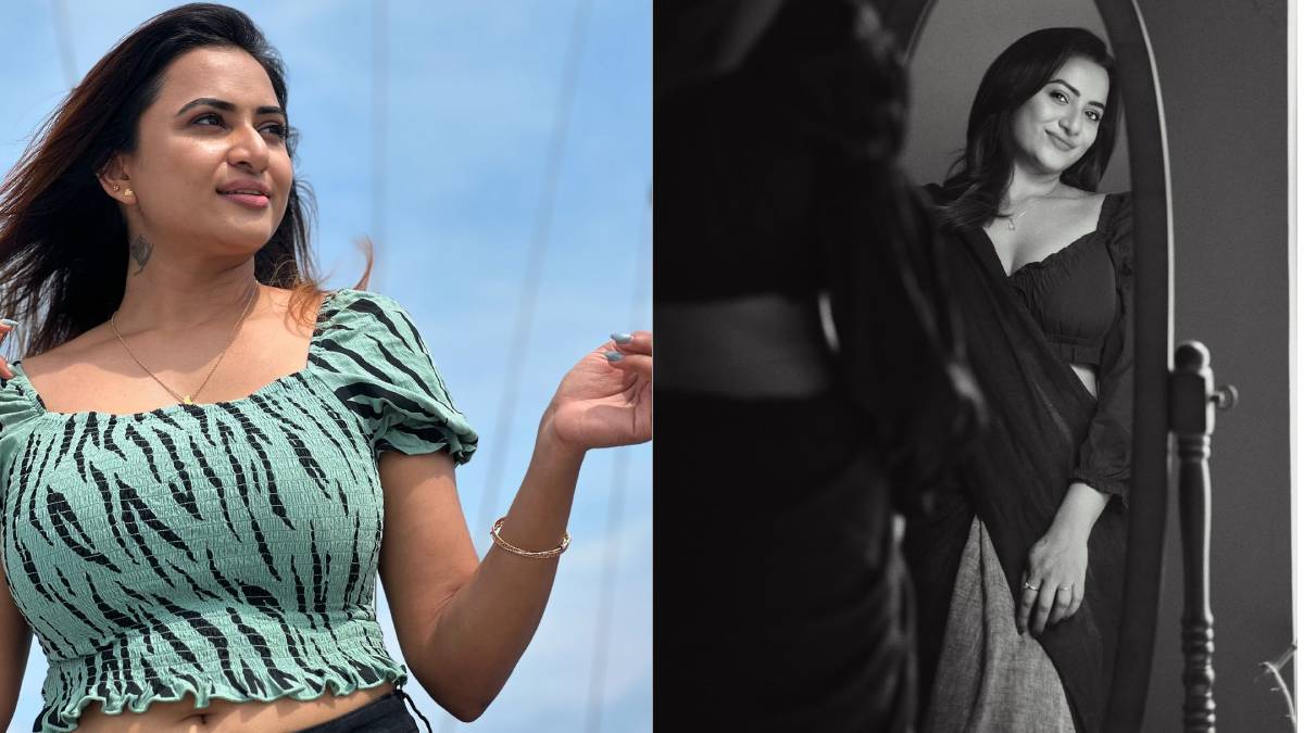 கருப்பு நிற புடவையில் வேற லெவல் போட்டோஷூட்.. ரசிகர்களை ஈர்க்கும் நச் ...