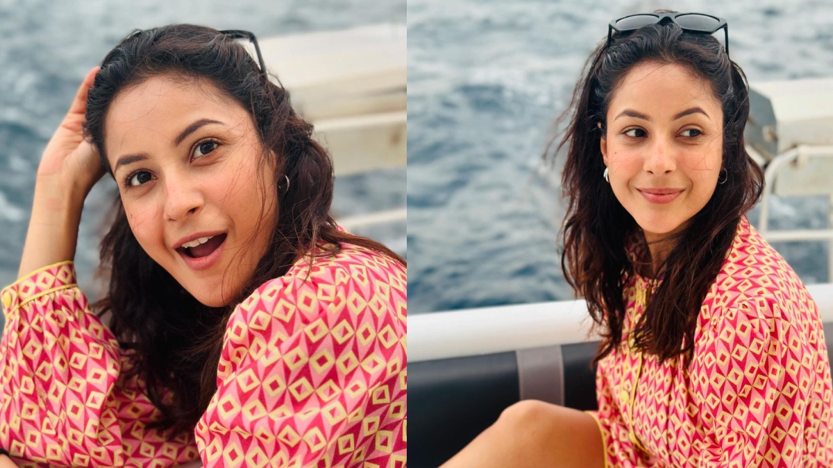 समुद्र के किनारे यॉट पर बैठकर शहनाज गिल ने शेयर किया क्यूट लुक, अदाएं ...