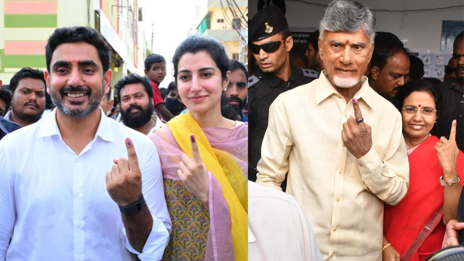 ఉండవల్లిలో ఓటు వేసిన చంద్రబాబు, లోకేష్ | Andhra Pradesh Assembly ...