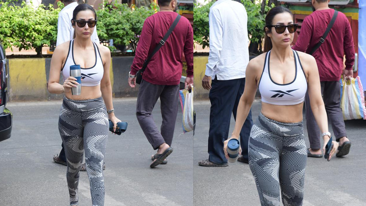 In Pics: Actress Malaika Arora Spotted Arriving at Diva Yoga Bandra - Oneindia
