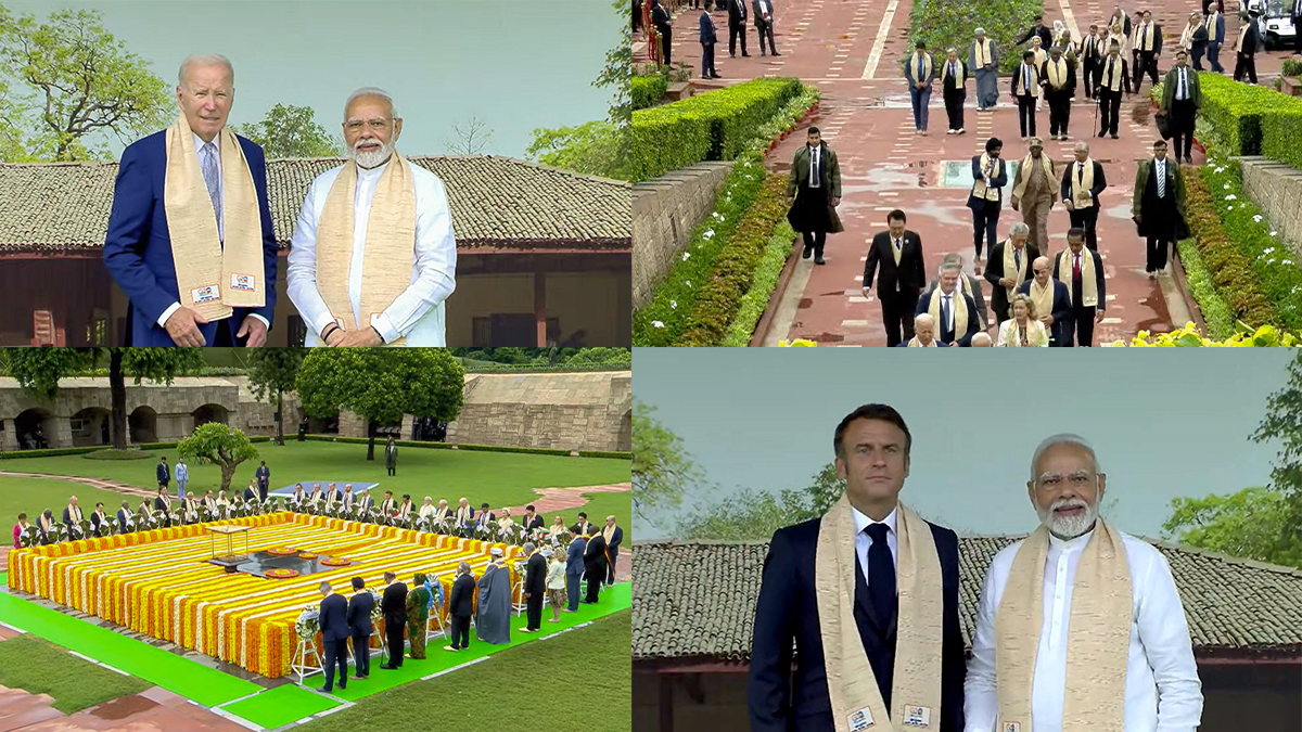 In Pics: G20 Leaders Pay Respects to Mahatma Gandhi at Rajghat During ...