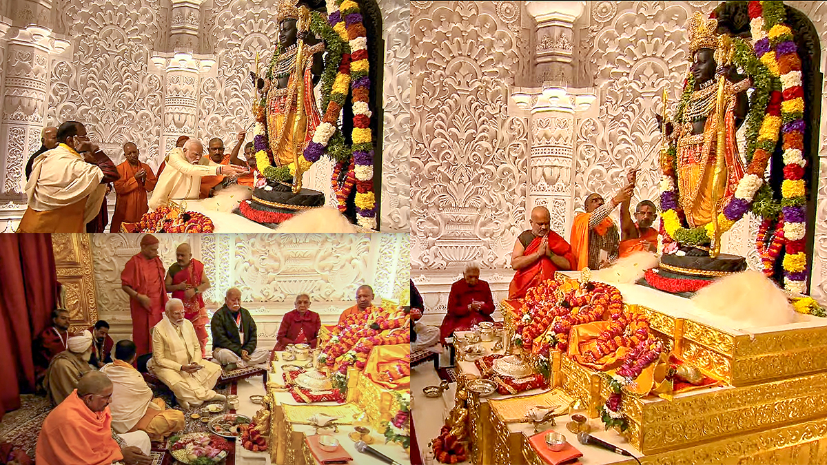 In Pics: PM Modi Offers Prayers To Ram Lalla Idol During 'Pran ...