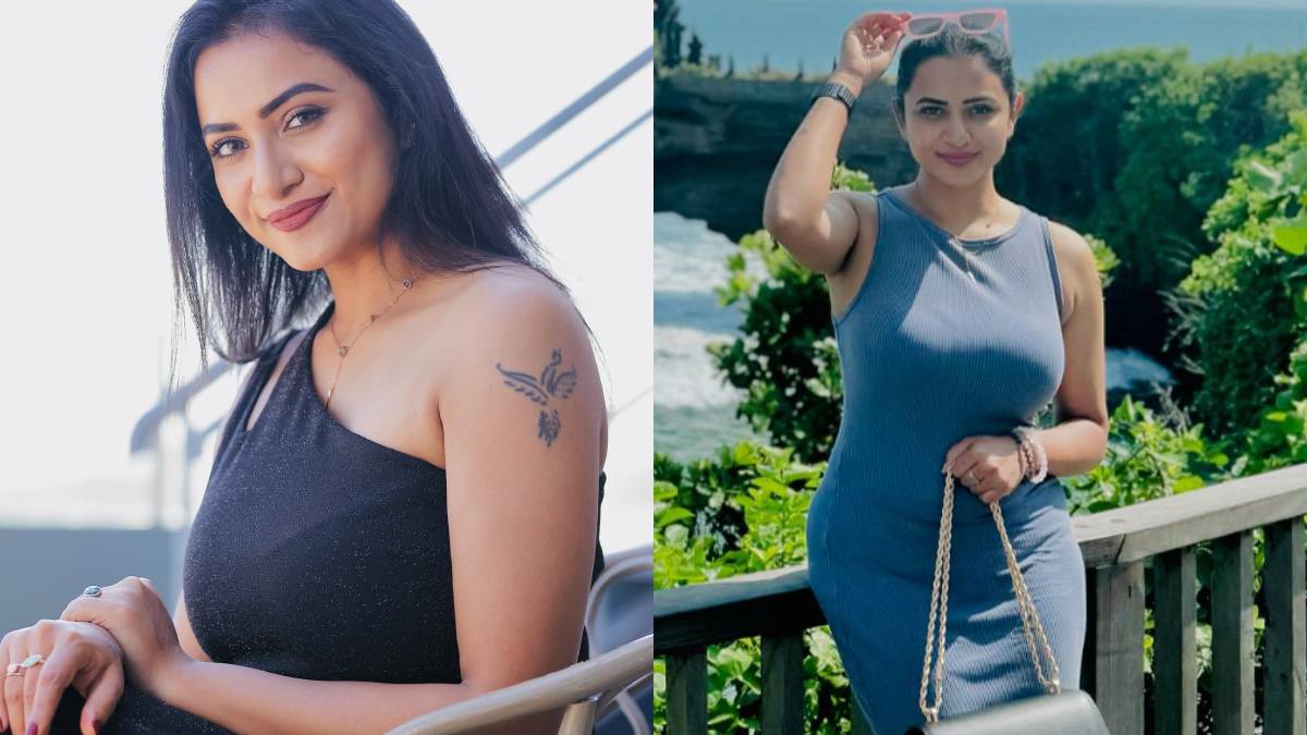 உடலோடு ஒட்டி இருக்கும் ஸ்கின் டைட் உடையில்.. கிளாமர் போட்டோஷூட் நடத்திய ...