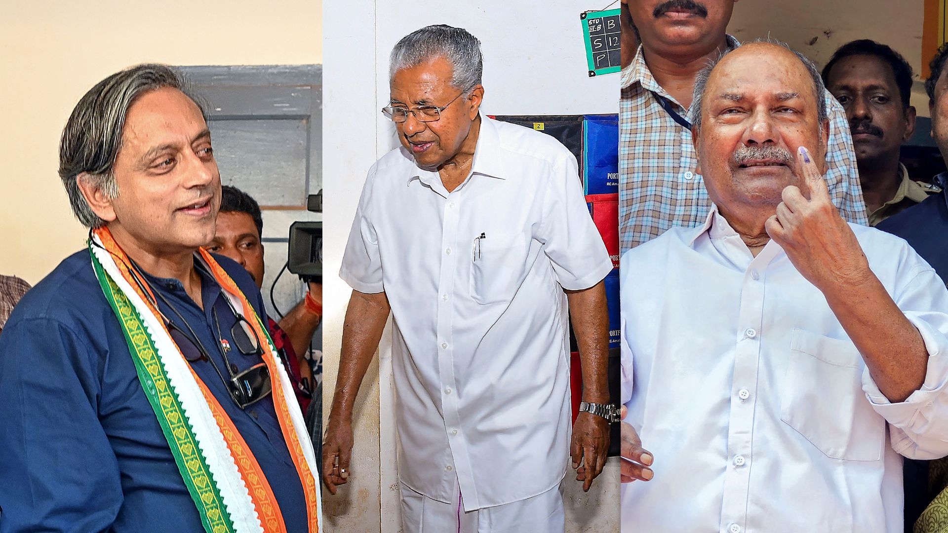 కేరళలో లోక్‌సభ ఎన్నికల పోలింగ్ క్యూలో నిలబడి ఓటు వేసిన ప్రముఖులు 4883
