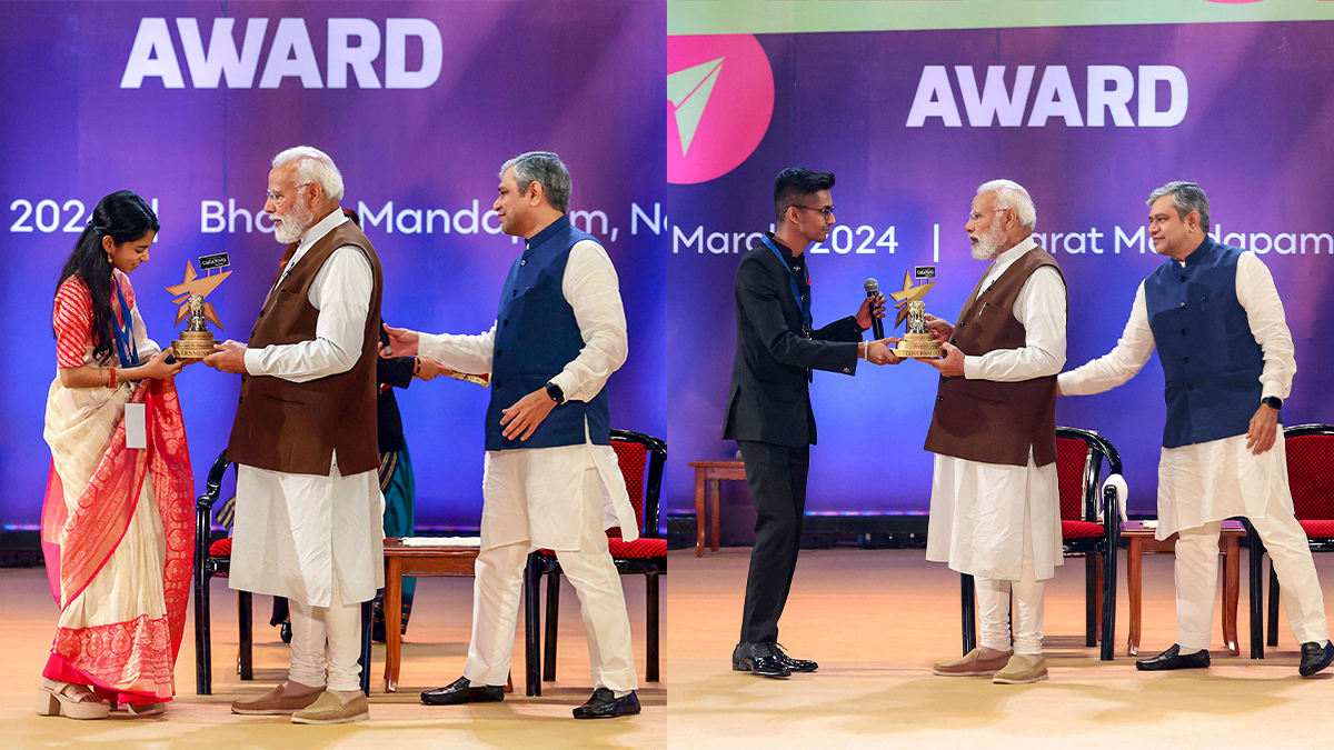 PM Modi Presents National Creators Awards At Bharat Mandapam In Delhi ...