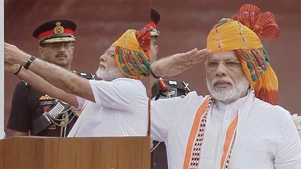 73வது சுதந்திர தினம்.. செங்கோட்டையில் கொடி ஏற்றினார் பிரதமர் மோடி ...