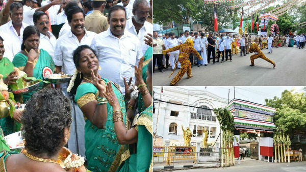 கொரோனா காலத்திலும் குறையாத உற்சாகம்... குத்தாட்டம்-புலியாட்டம் ...