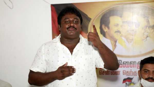 ஓட்டு கேட்டு சென்ற விருகம்பாக்கம் திமுக வேட்பாளர் பிரபாகர் ராஜா கார் மீது கல்வீச்சு ...