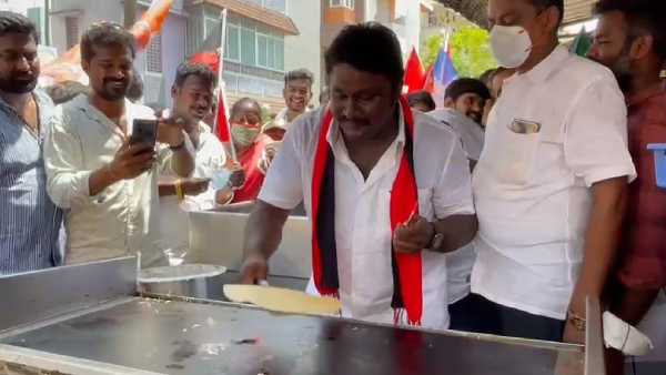 சொய்ங் சொய்ங்.. ஒரே தோசை.. அதுவும் 'ஒன்சைட்' தோசை.. விருகை திமுக ...