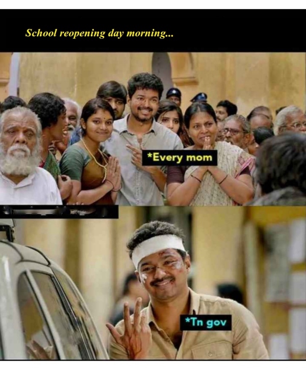 ஸ்கூலுக்கு கிளம்புன்னு சொன்னா.. காய்ச்சல் அடிக்குதுன்னா கதை விடுற ...